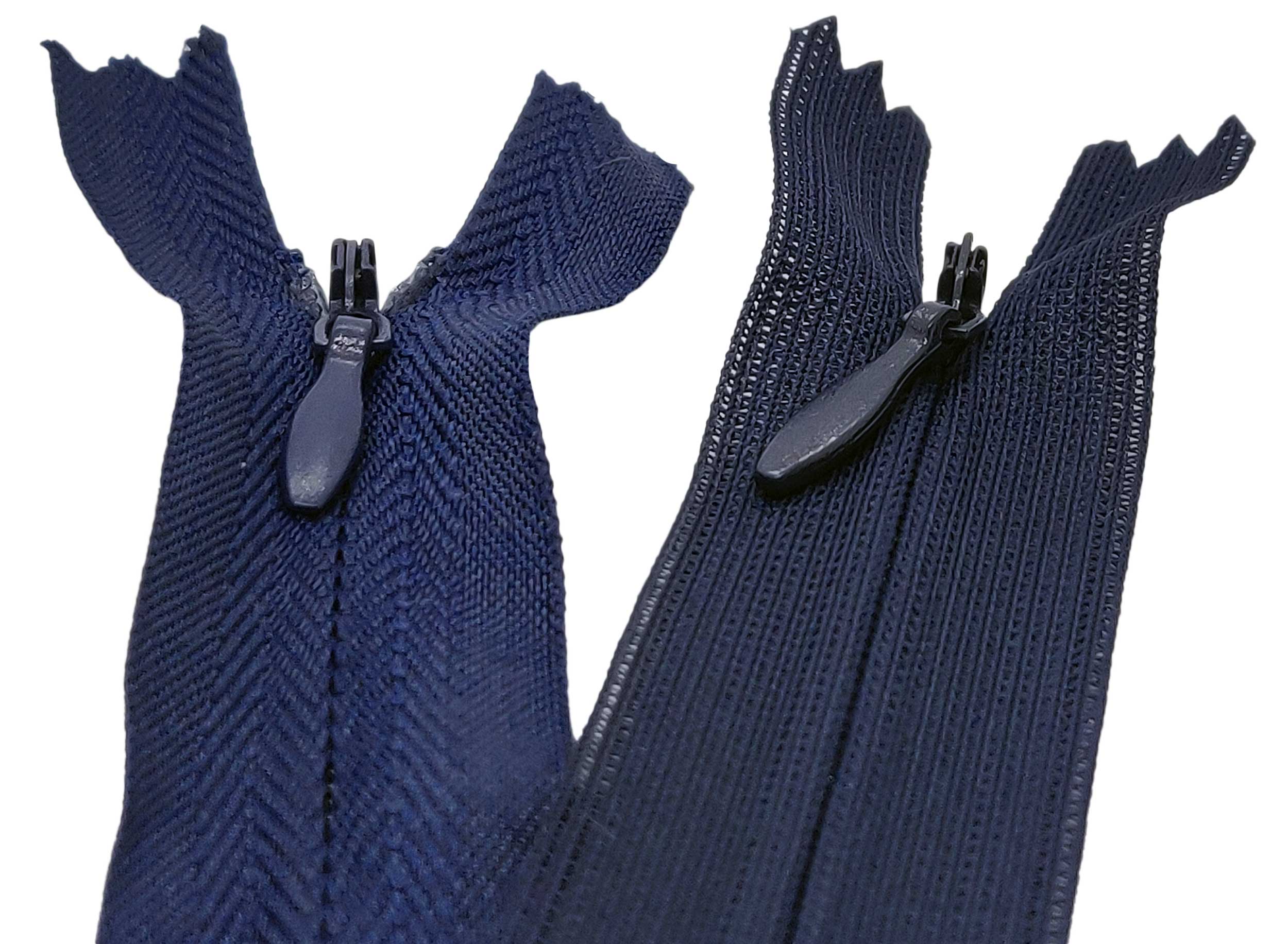 Invisible Zip Navy Blue Closed End #3 | Dev Zip and Bobs